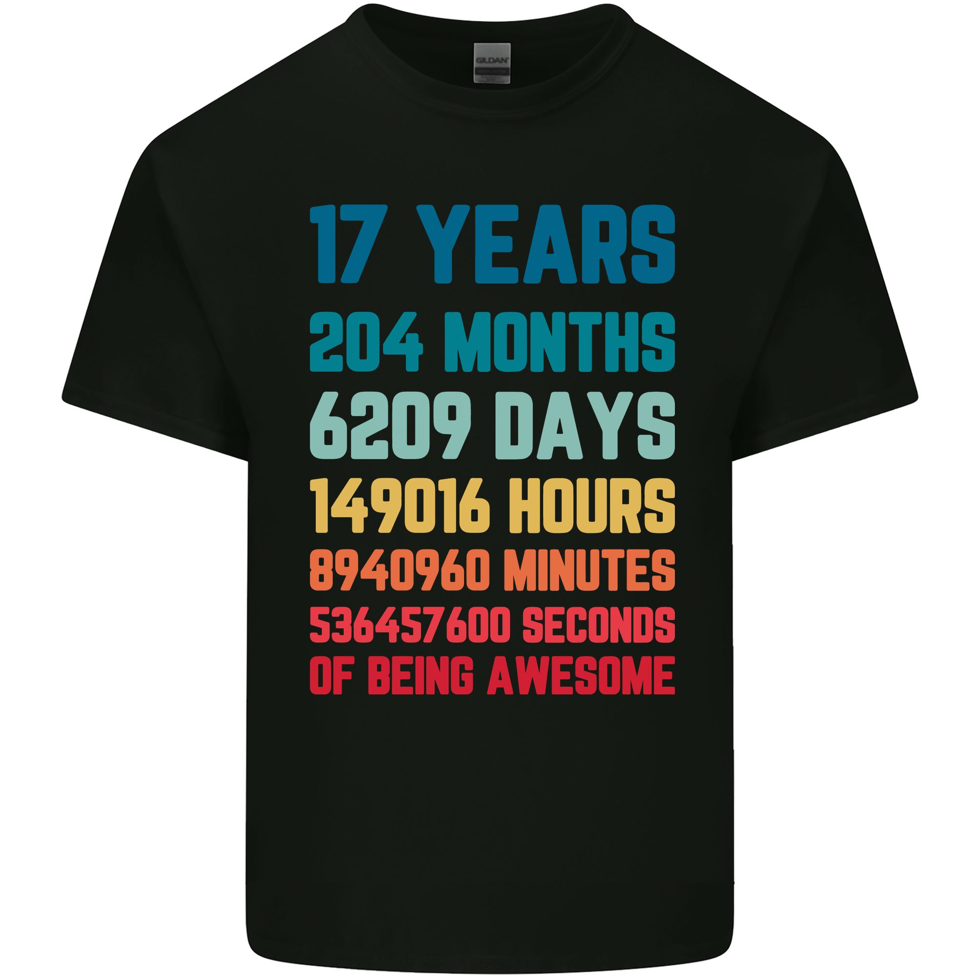17th Birthday Men's Cotton T-Shirt - Unique Design