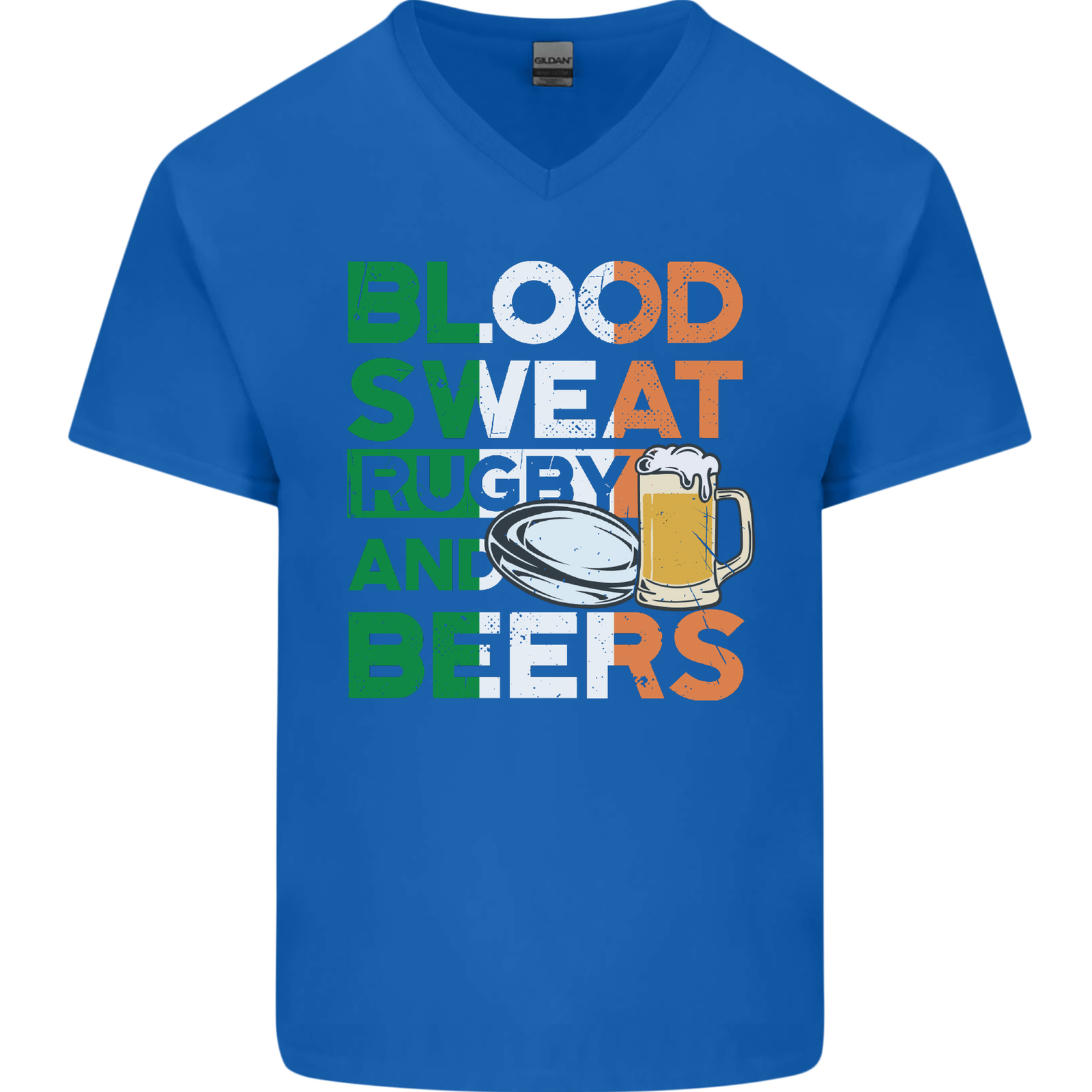 Irish Rugby & Beers V-Neck Tee
